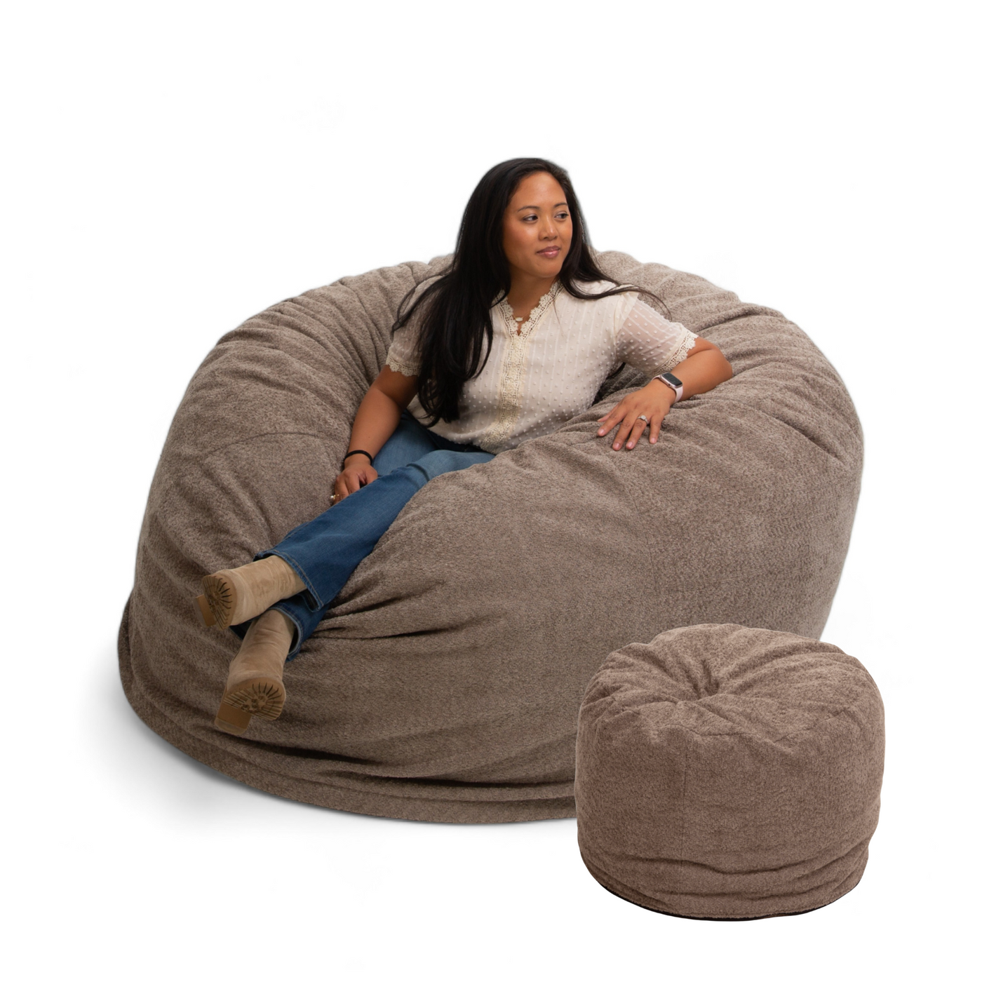 Bean Bag: 5 Foot Bean Bag Chair Bundle with Footstool for Sale ...