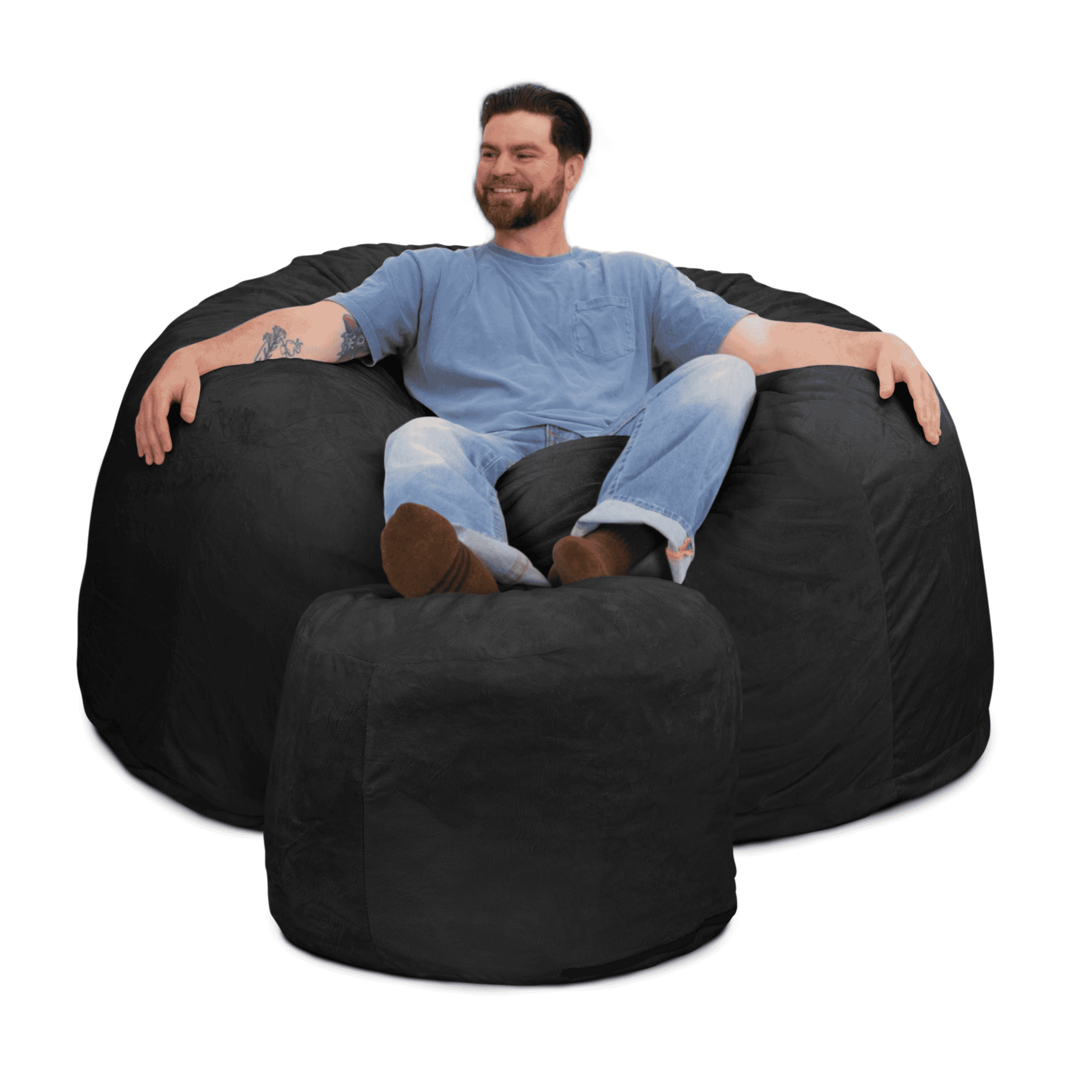 Bean Bag: 5 Foot Bean Bag Chair Bundle with Footstool for Sale ...