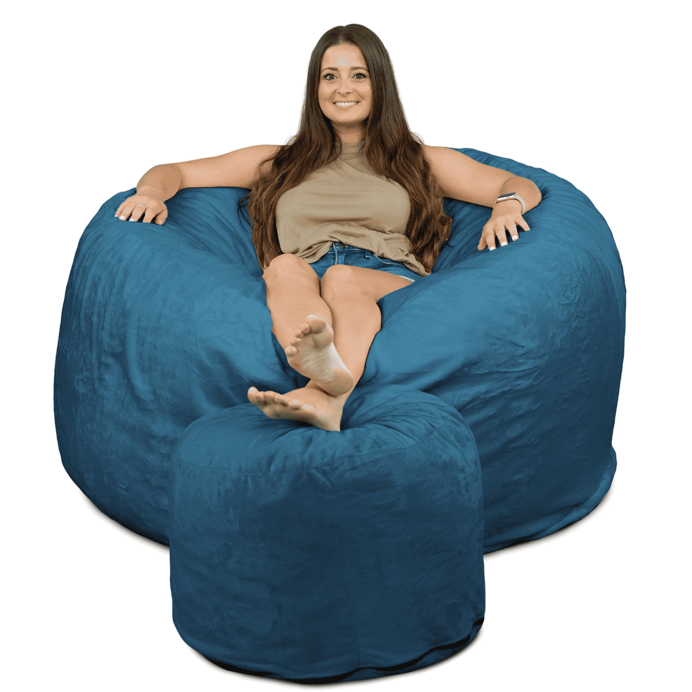 Bean Bag: 5 Foot Bean Bag Chair Bundle with Footstool for Sale ...
