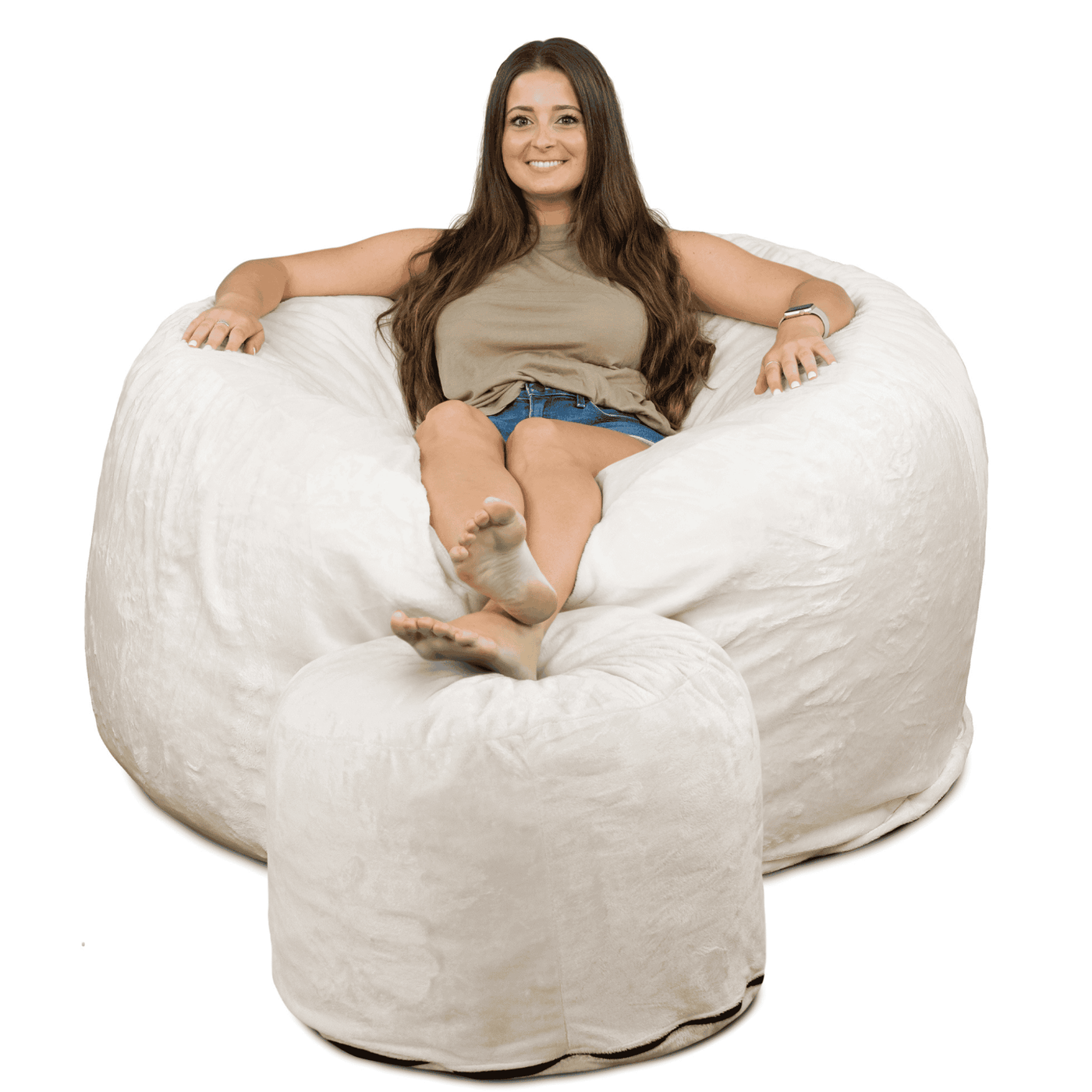 Bean Bag: 5 Foot Bean Bag Chair Bundle with Footstool for Sale ...