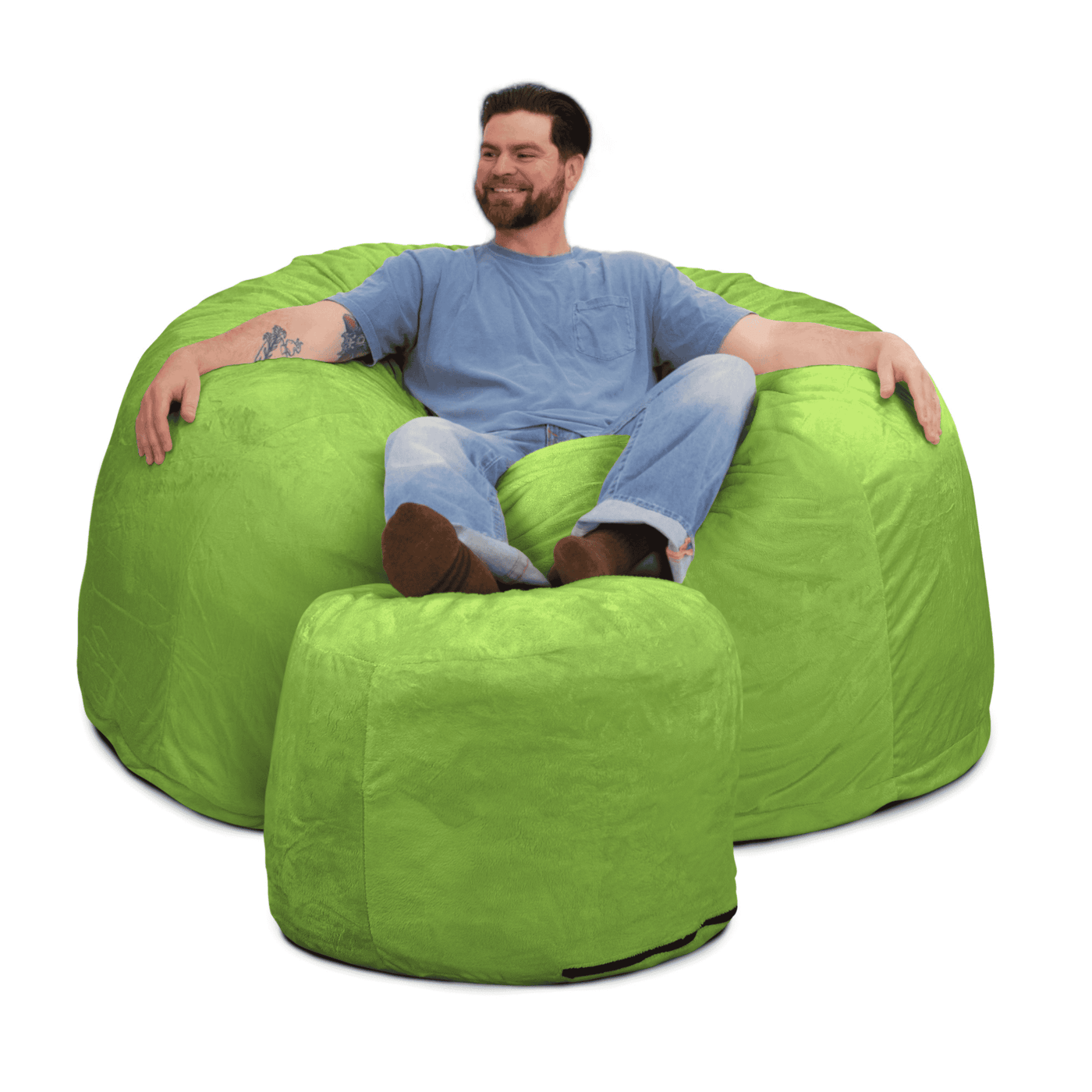 Bean Bag: 5 Foot Bean Bag Chair Bundle with Footstool for Sale ...