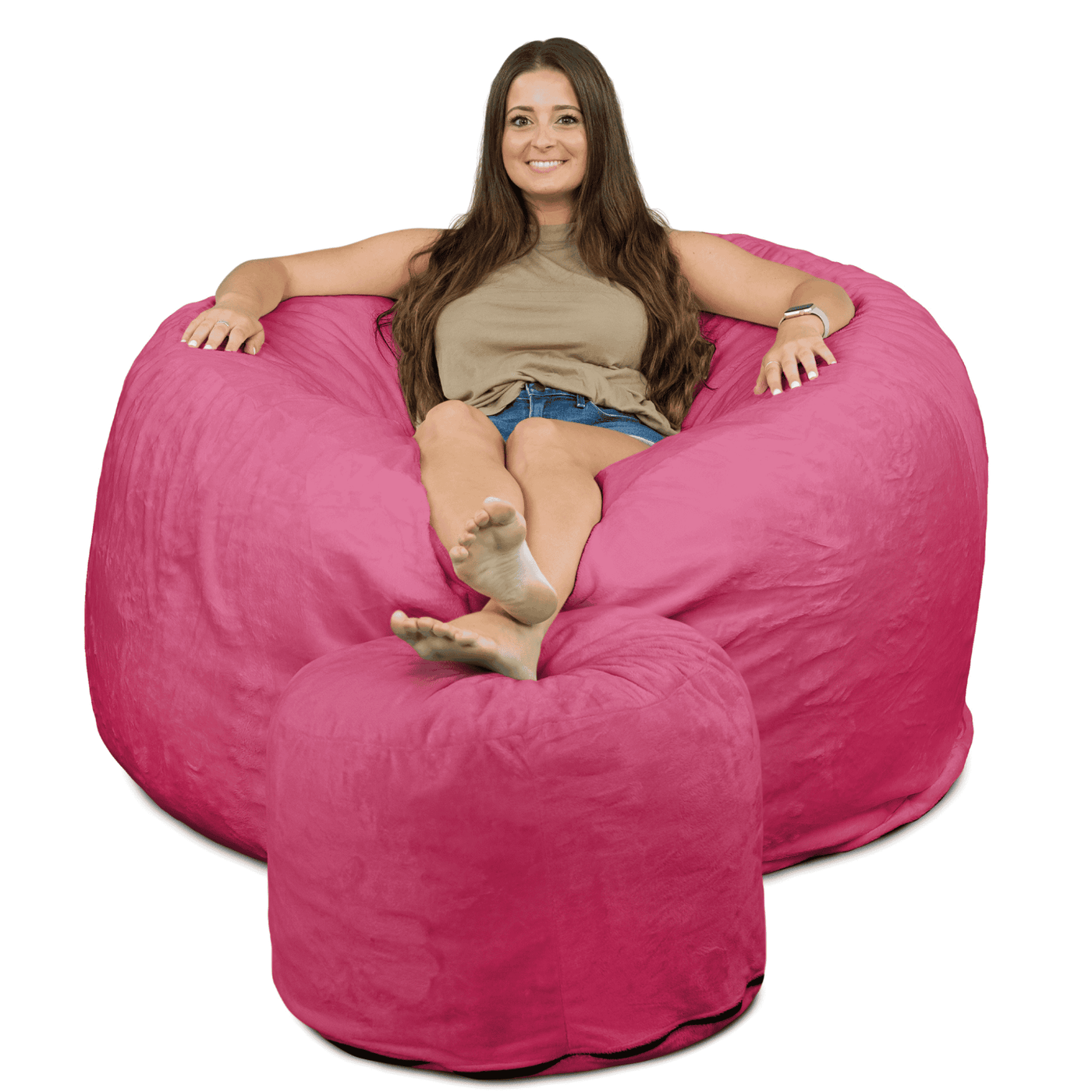Bean Bag: 5 Foot Bean Bag Chair Bundle with Footstool for Sale ...